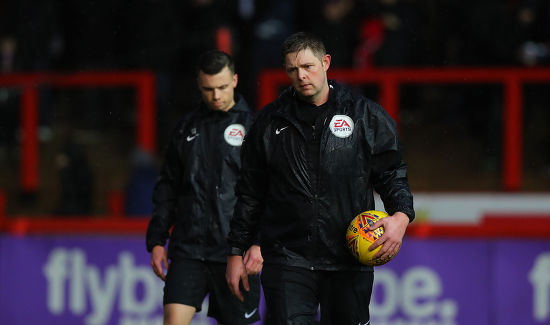Referee Brett Huxtable After Inspecting Pitch Editorial Stock Photo ...