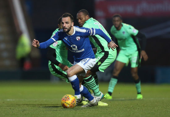 Chesterfields Robbie Weir Breaks Free Colchester Editorial Stock Photo ...