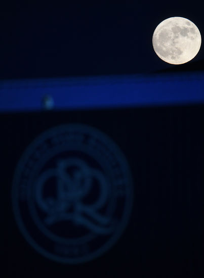 Full Moon Rises Over Qpr Crest Editorial Stock Photo - Stock Image ...