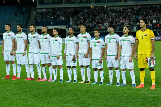 Iraq Player Line Their National Anthem Editorial Stock Photo - Stock ...