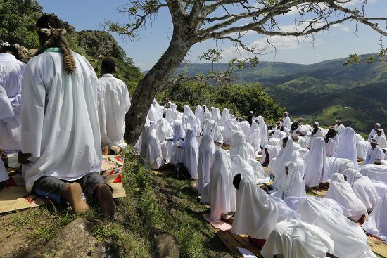 Members Shembe Church Pray On Top Editorial Stock Photo - Stock Image ...