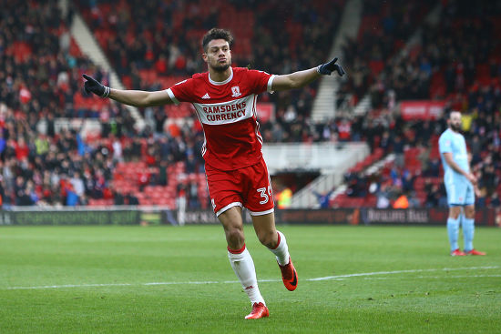 Rudy Gestede Middlesbrough Celebrates Scoring Opening Editorial Stock ...
