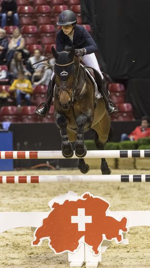 Switzerlands Janika Sprunger Rides Ninyon During Editorial Stock Photo ...