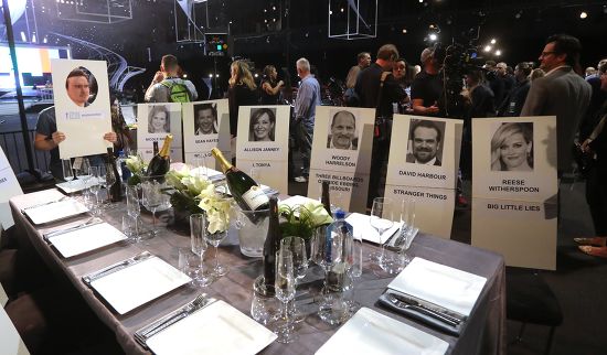 Member Media Poses Placards Actors That Editorial Stock Photo - Stock ...