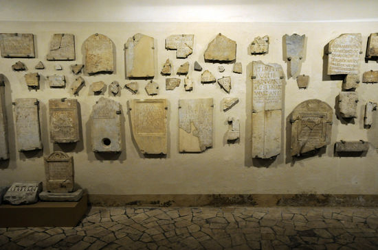 Roman Necropolis Epigraphy Part Hidden Rome Editorial Stock Photo ...
