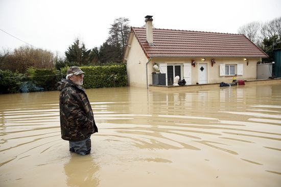 Man Arrives His Flooded House By Editorial Stock Photo - Stock Image ...