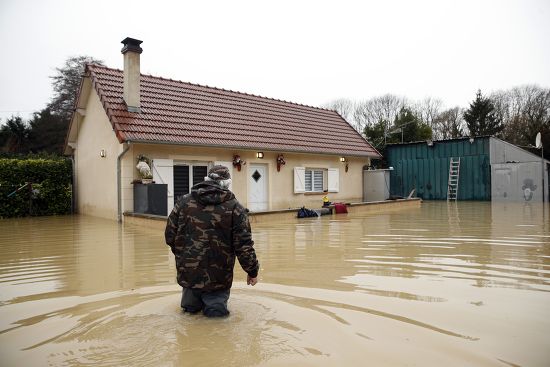 Man Arrives His Flooded House By Editorial Stock Photo - Stock Image ...