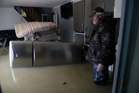 Man Walks Flooded Ground Level His Editorial Stock Photo - Stock Image ...
