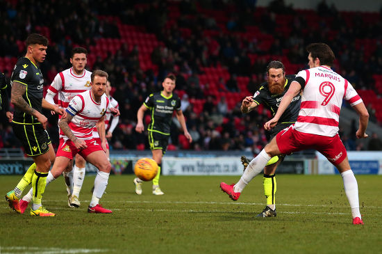 Stuart Sinclair Bristol Rovers Shoots Goal Editorial Stock Photo ...