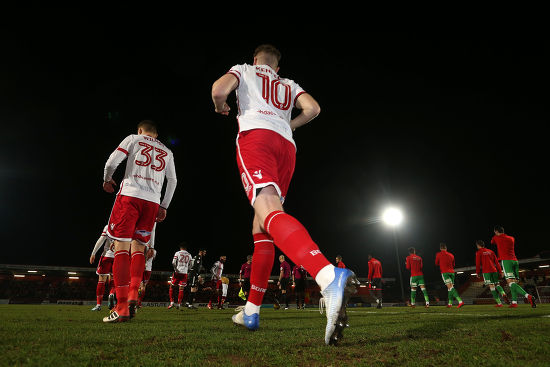Teams Take Field During Stevenage Vs Editorial Stock Photo - Stock ...