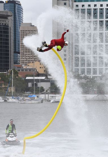 Jetpack Riders Seen On Brisbane River Editorial Stock Photo - Stock ...