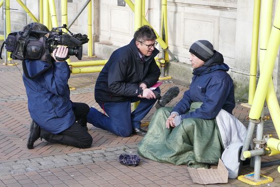 Tv Interview Homeless Find Out Their Editorial Stock Photo - Stock ...