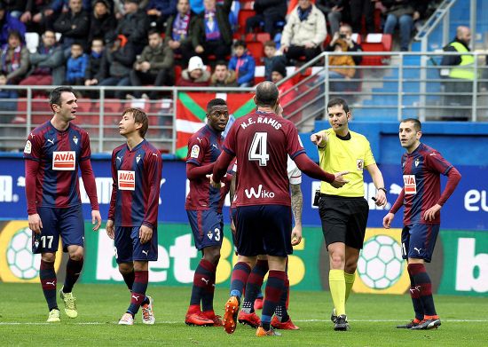 Eibar Soccer Club Players Argue Referee Editorial Stock Photo - Stock ...