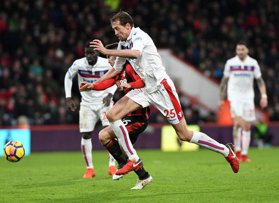 Peter Crouch Stoke Takes On Lewis Editorial Stock Photo - Stock Image ...