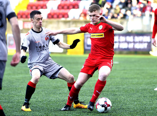 Cliftonville Vs Crusaders Cliftonvilles Levi Ives Editorial Stock Photo ...