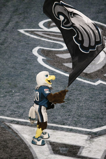 Philadelphia Eagles Mascot Swoop Celebrates Endzone Editorial Stock ...