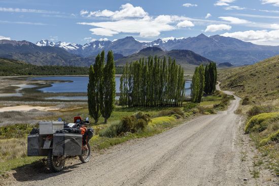 Heavily Packed Motorcycle On Gravel Road Editorial Stock Photo - Stock ...