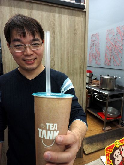 Tea Shop Owner Serves Customer Cup Editorial Stock Photo - Stock Image ...