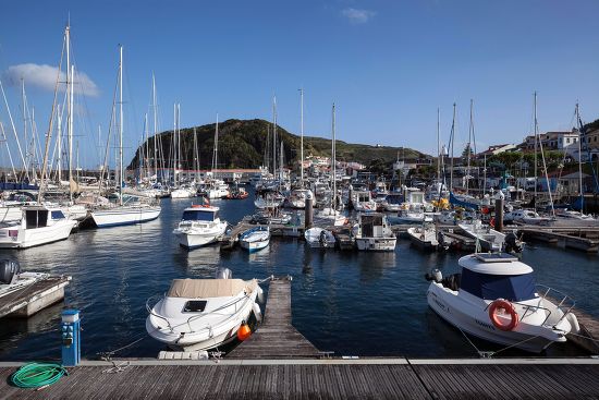 Port Marina Horta Island Faial Azores Editorial Stock Photo - Stock ...