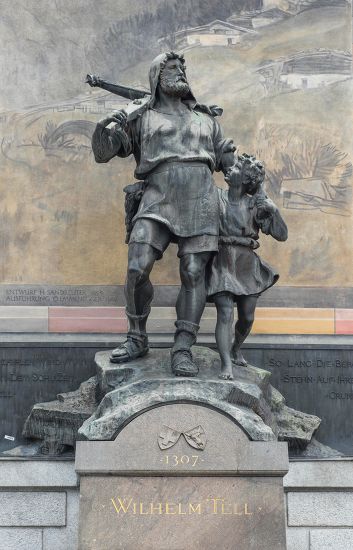 Wilhelm Tell Monument Inaugurated 1895 Sculptor Editorial Stock Photo ...
