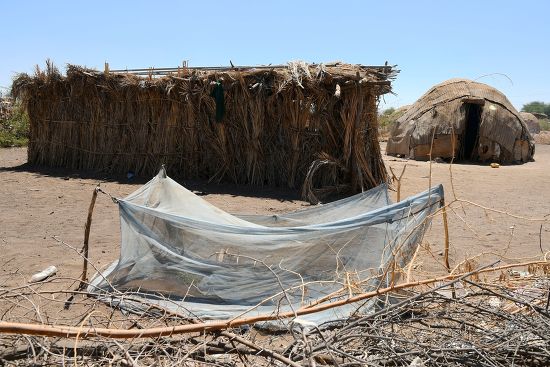 Old Mosquito Net Set Outside Hut Editorial Stock Photo - Stock Image ...