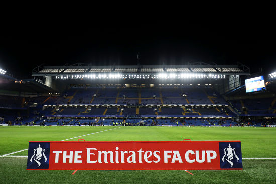 Fa Cup Branding Seen Pitch Side Editorial Stock Photo - Stock Image ...