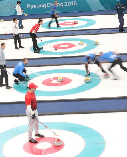 Multiple Matches Progress During Mens Curling Editorial Stock Photo ...