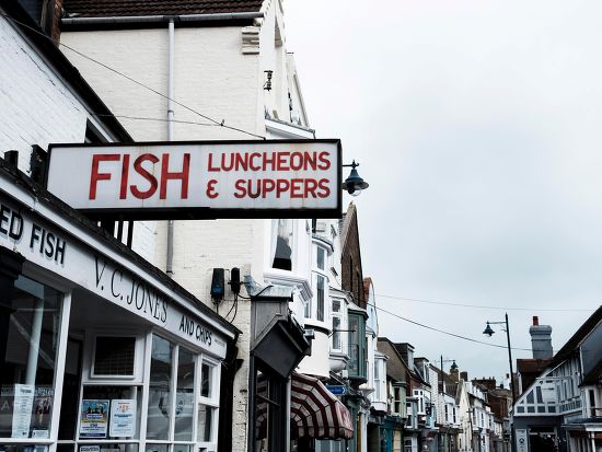 Fish Restaurant Sign Whitstable Kent England Editorial Stock Photo ...