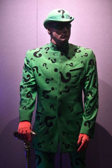 Riddler Costume Worn By Jim Carrey Editorial Stock Photo - Stock Image ...