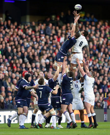 Courtney Lawes England Beats Hamish Watson Editorial Stock Photo ...
