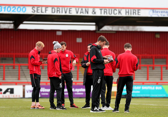 Crewe Players Take Look Pitch Editorial Stock Photo - Stock Image ...