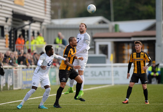 Conrad Balatoni Torquay United Header Against Editorial Stock Photo ...