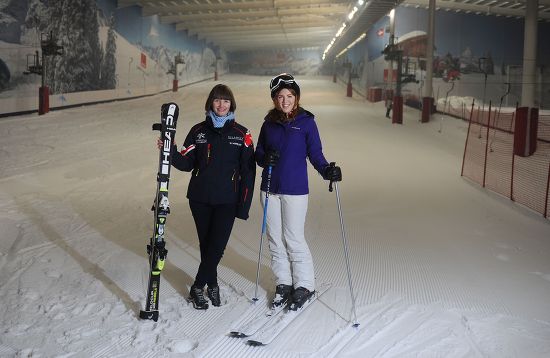Millie Knight Teaches Martha Kelner Ski Editorial Stock Photo - Stock ...