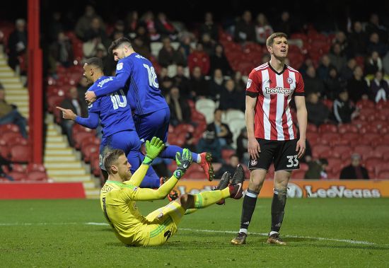 Brentford Goalkeeper Daniel Bentley Chris Mepham Editorial Stock Photo ...