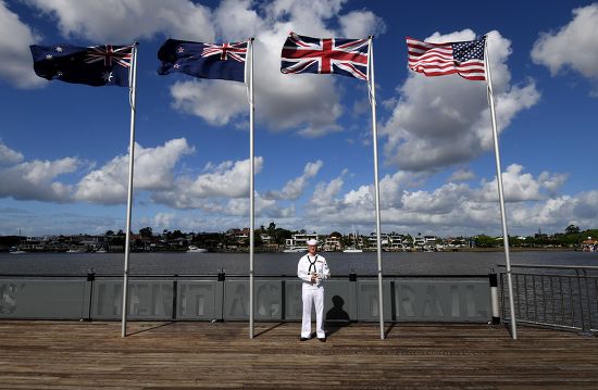 Navy Bugler Seen Ahead Ceremony Marking Editorial Stock Photo - Stock ...