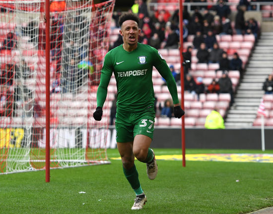 Callum Robinson Preston North End Celebrates Editorial Stock Photo ...
