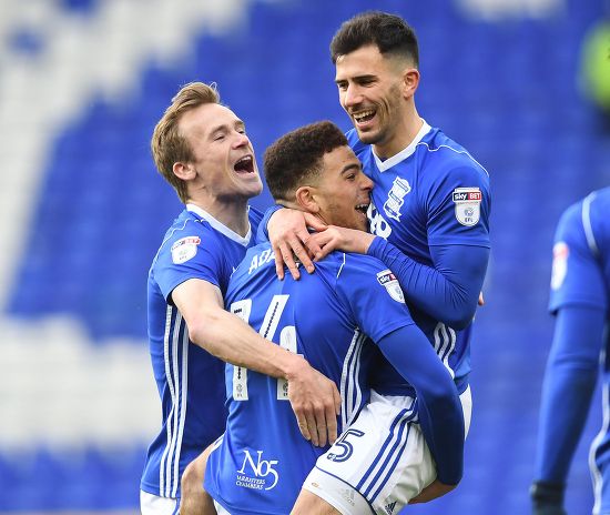 Che Adams Birmingham City Celebrates Teammates Editorial Stock Photo ...