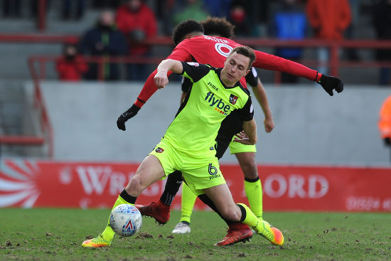 Jordan Tillson Exeter City Battles Ball Editorial Stock Photo - Stock ...