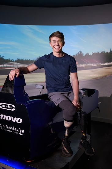 Billy Monger Poses Beside Racing Driver Editorial Stock Photo - Stock ...