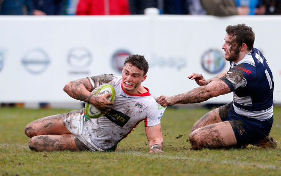 Luke Flack Plymouth Albion Goes Over Editorial Stock Photo - Stock ...