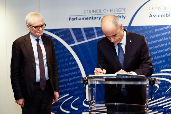 Michele Nicoletti R President Parliamentary Assembly Editorial Stock ...