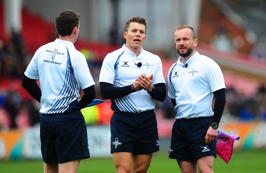Referee Craig Evans Speaks Assistant Referee Editorial Stock Photo ...