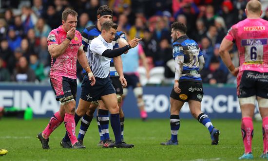 Referee Craig Evans Action During Anglo Editorial Stock Photo - Stock ...