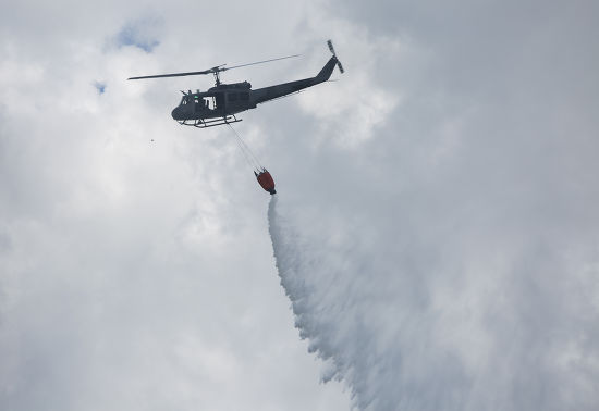 Air Force Helicopters Drop Water On Editorial Stock Photo - Stock Image ...