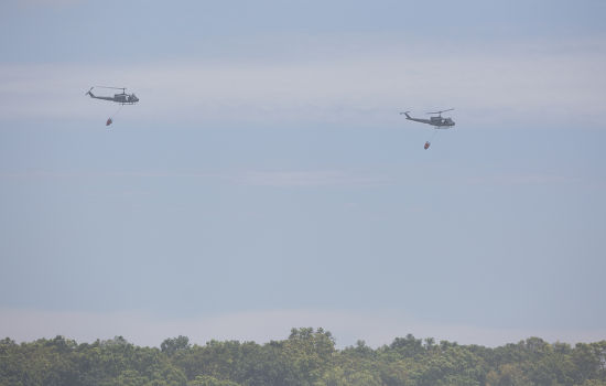 Air Force Helicopters Drop Water On Editorial Stock Photo - Stock Image ...