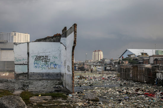Polluted Neighborhood Muara Baru Coastal Area Editorial Stock Photo ...
