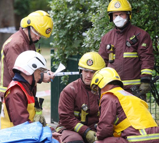 Firemen Scene Fire Lakanal House Editorial Stock Photo - Stock Image ...