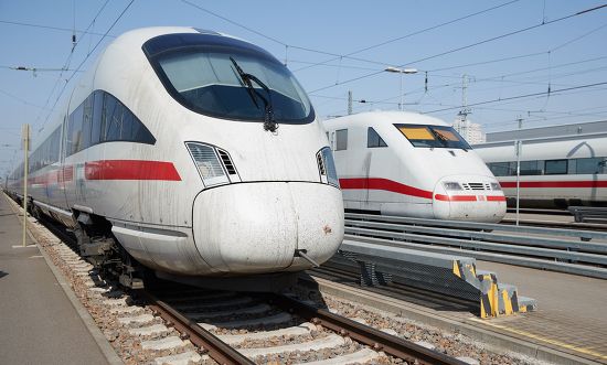 Ice Trains Various Generations Parked Outside Editorial Stock Photo ...