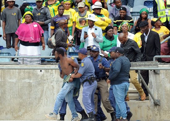 South African Police Arrest Man During Editorial Stock Photo - Stock ...