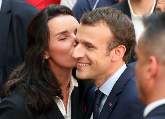 Emmanuel Macron Marie Bochet Editorial Stock Photo - Stock Image ...